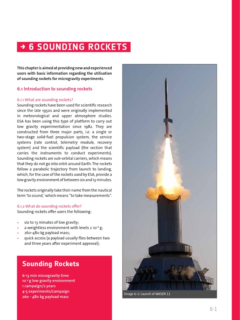 Sounding Rockets for Microgravity Research | PDF | Rocket | Multistage ...