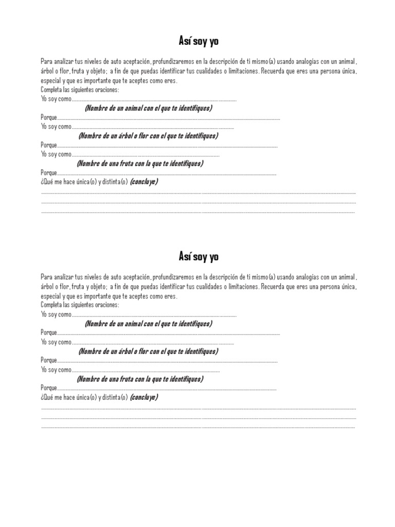 Anexo-Asi Soy Yo | PDF