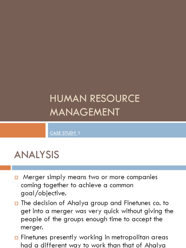 Human Resource Management: Case Study 1 | PDF