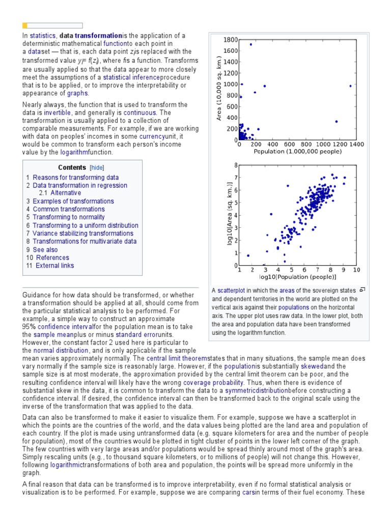 Data Transformation (Statistics) | PDF | Regression Analysis ...