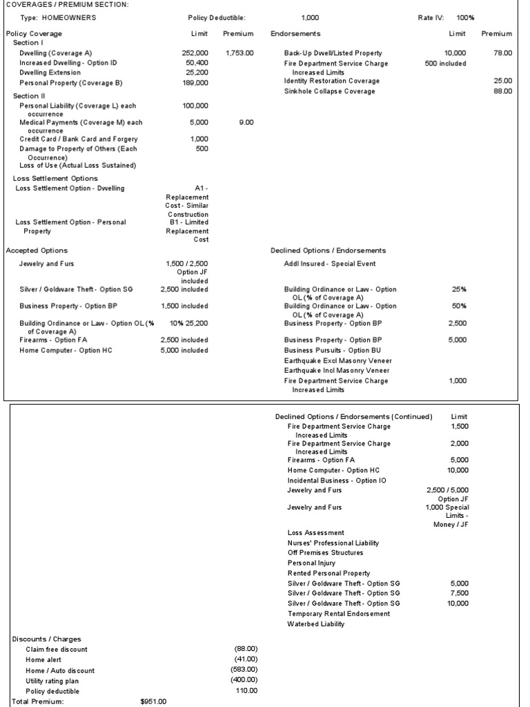 Binder PD | PDF | Home Insurance | Insurance