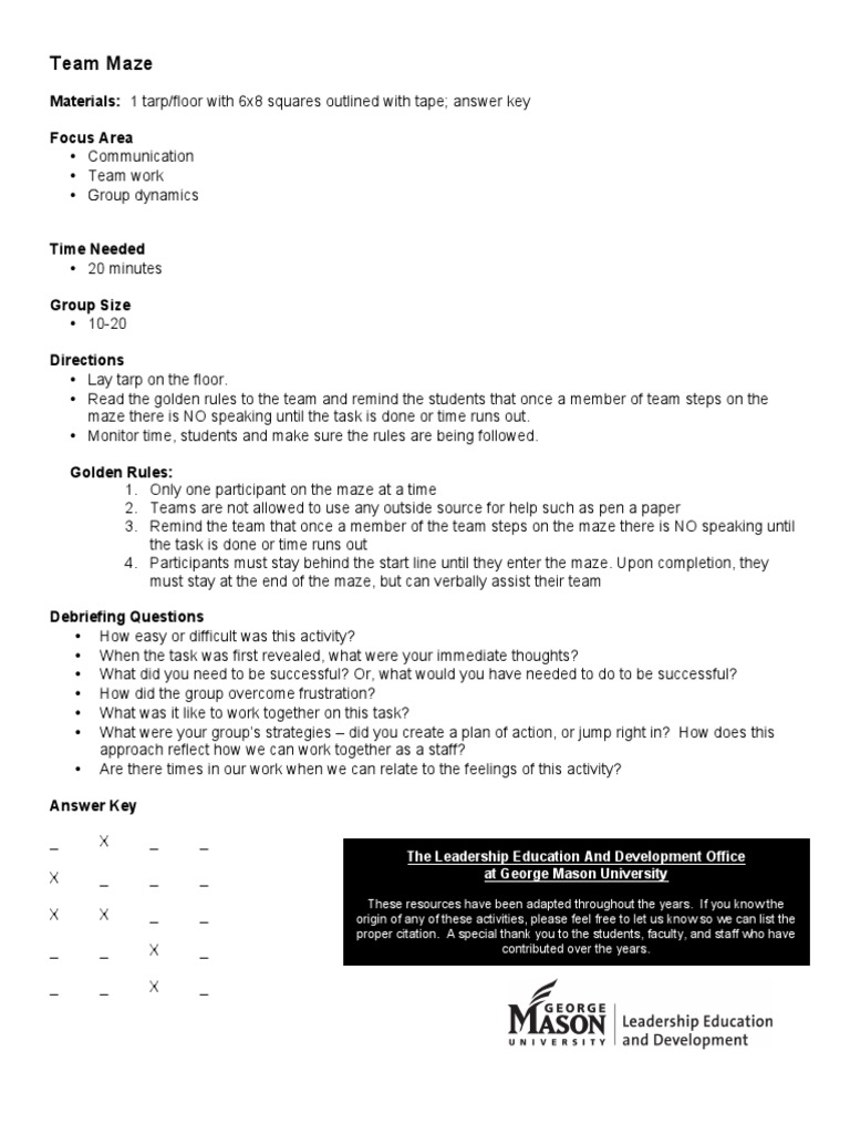 Communicate to Solve the Team Maze Challenge | PDF