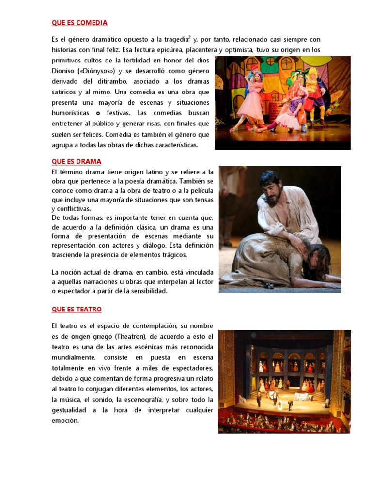 Que Es Comedia | PDF | Comedia | Teatro