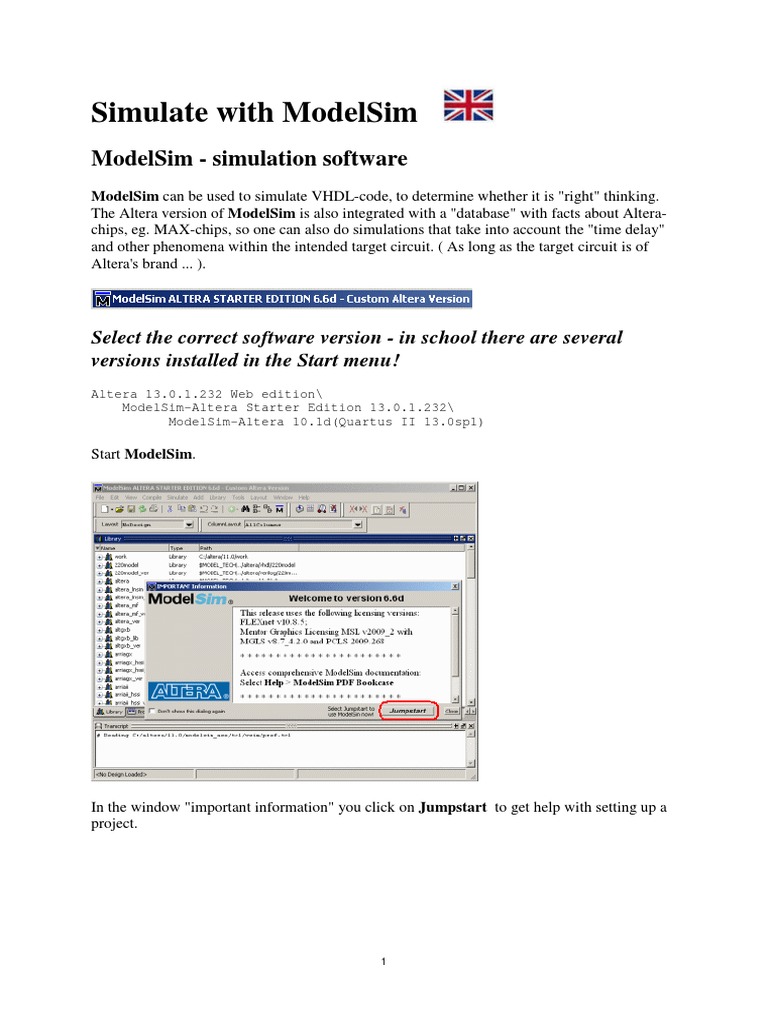 Simulate With Modelsim | PDF | Frequency | Computing