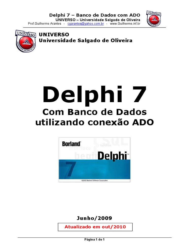 Delphi 7 Banco de Dados ADO | PDF | Active X Data Objects (modelo de ...
