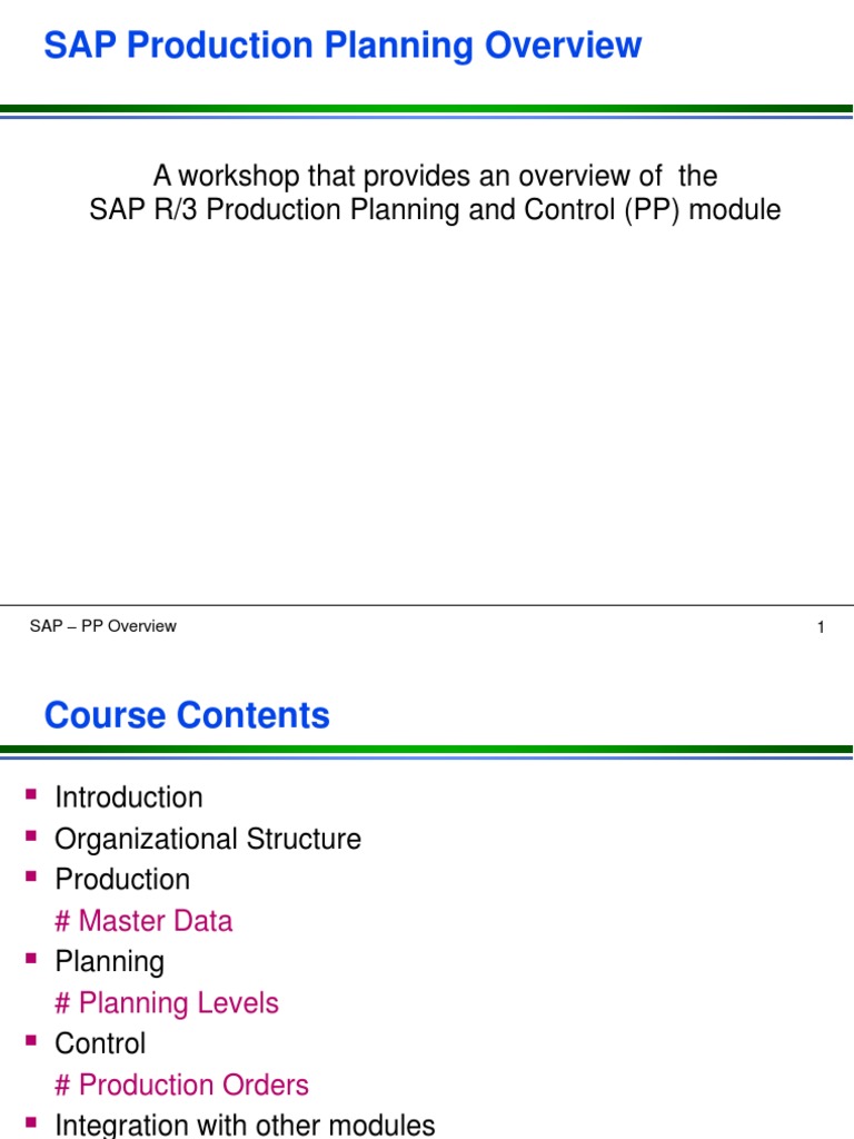 Producton Planning Overviw | PDF | Receipt | Production And Manufacturing
