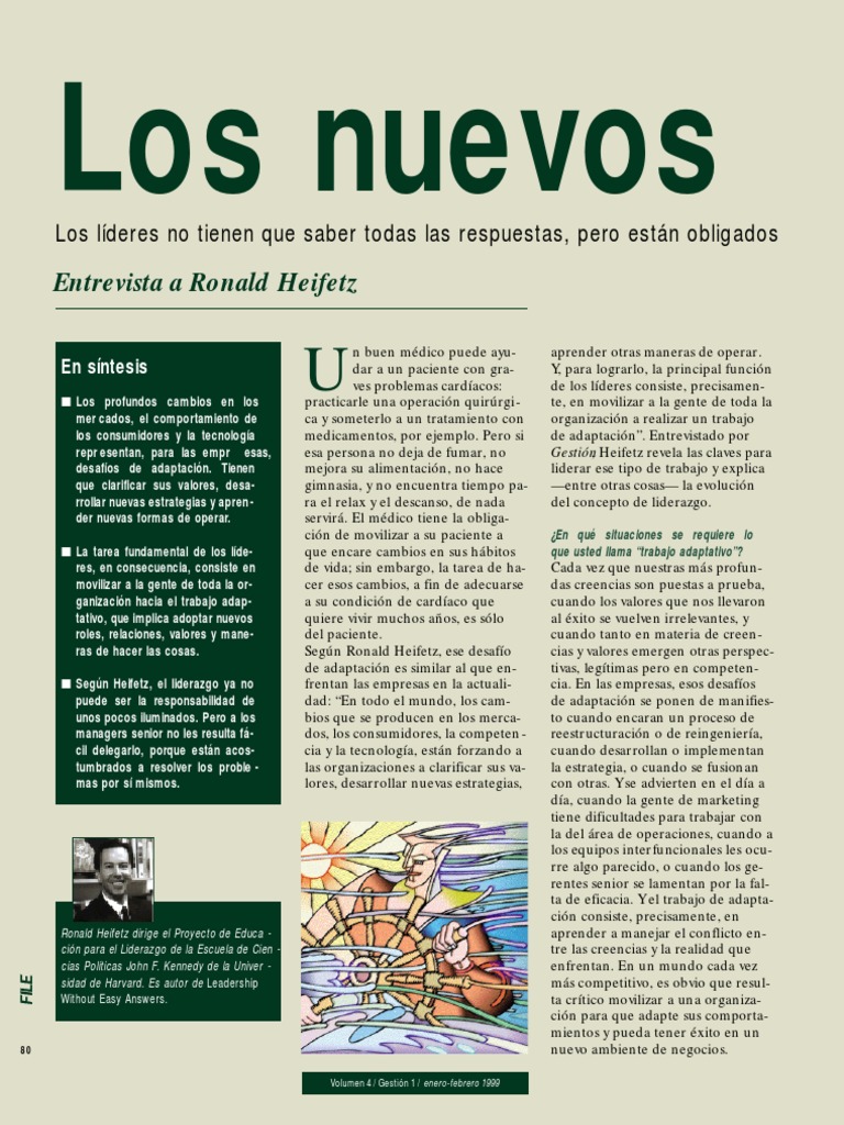 Ronald Heifetz PDF | PDF | Adaptación | Liderazgo