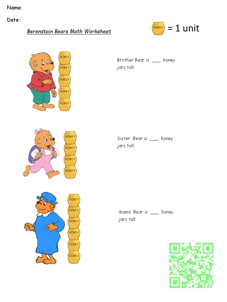 Berenstain Bears Math Worksheet | PDF