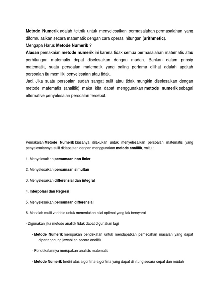 Metode Numerik | PDF