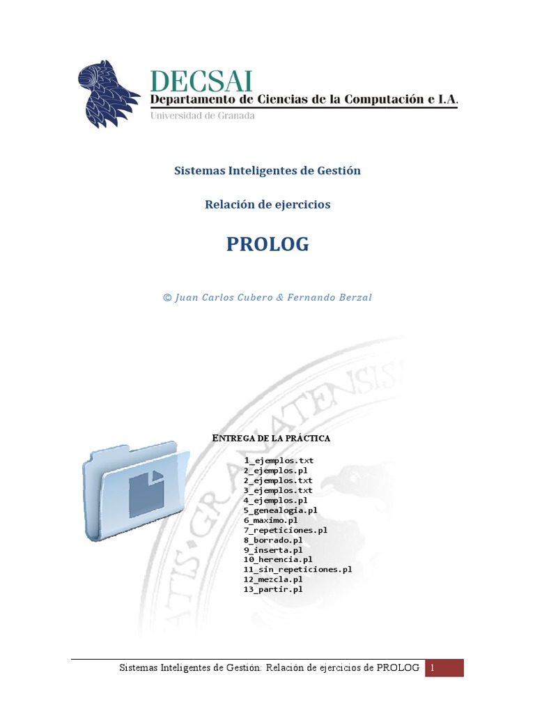 PROLOG Ejercicios PDF | PDF | Lógica de primer orden | Herencia ...