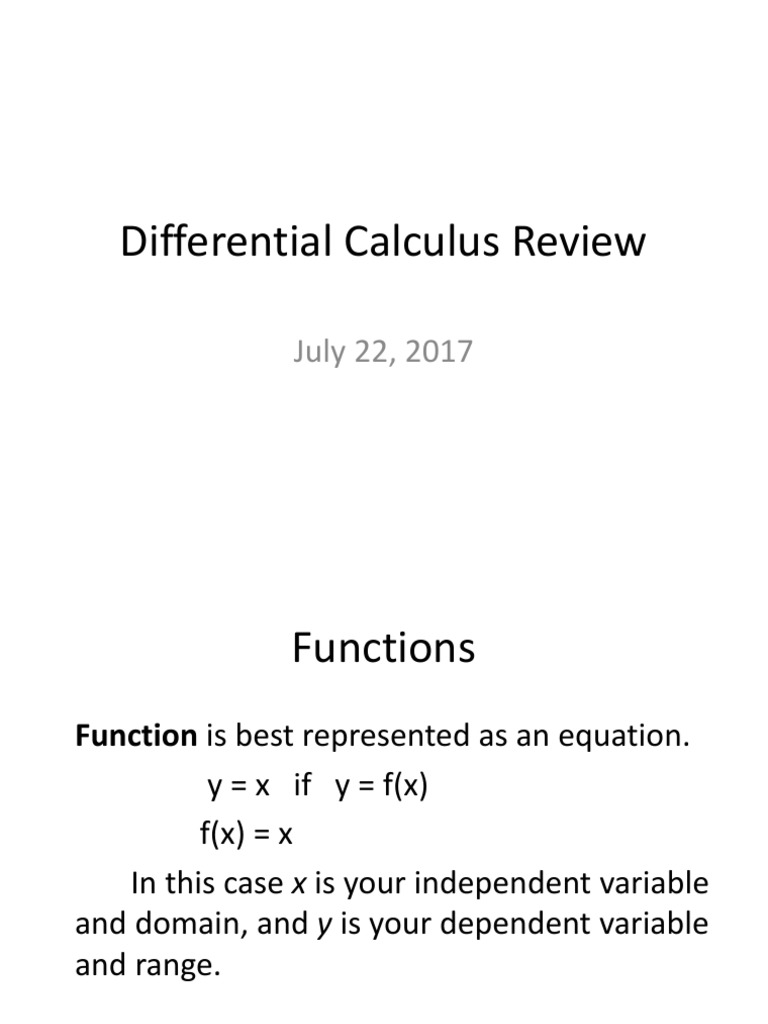 Differential Calculus Full PDF | PDF | Monotonic Function | Derivative