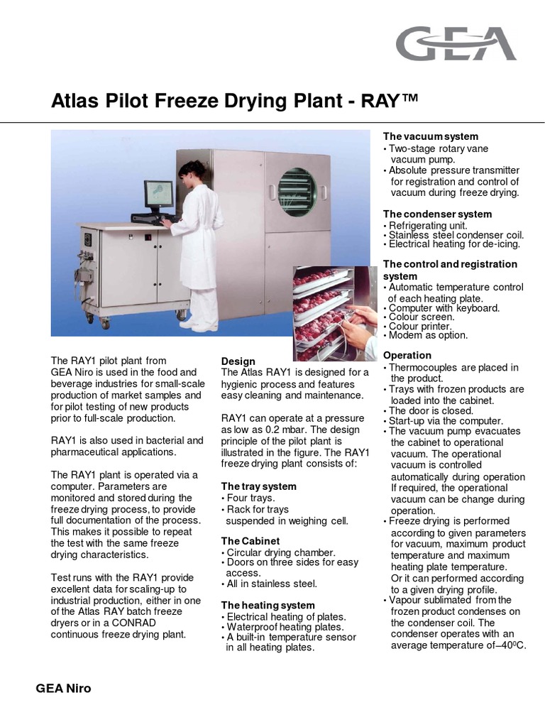 GEA Atlas pilot freeze drying plant.pdf | Freeze Drying | Heat Exchanger