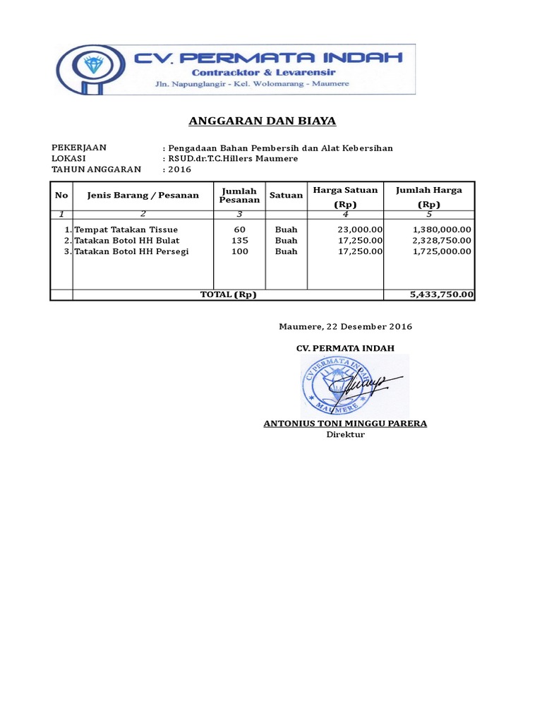 RAB Rumah Sakit | PDF