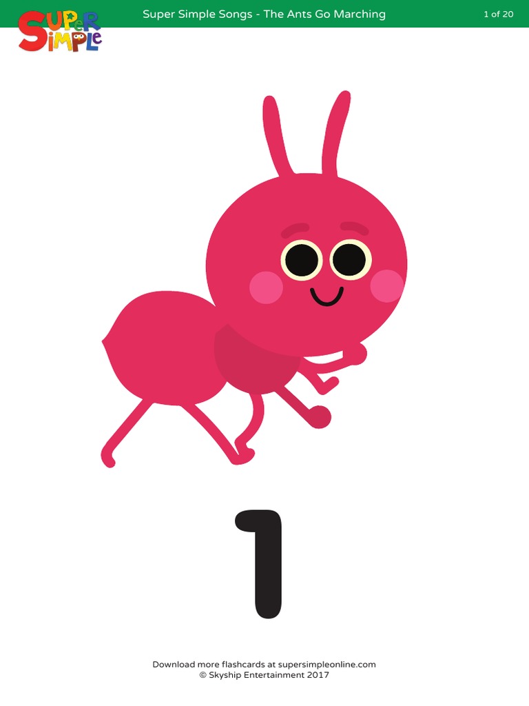 The Ants Go Marching Counting Flashcards | PDF