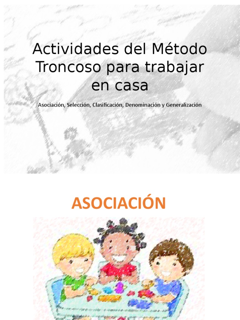 Actividades Del Método Troncoso para Trabajar en Casa | PDF