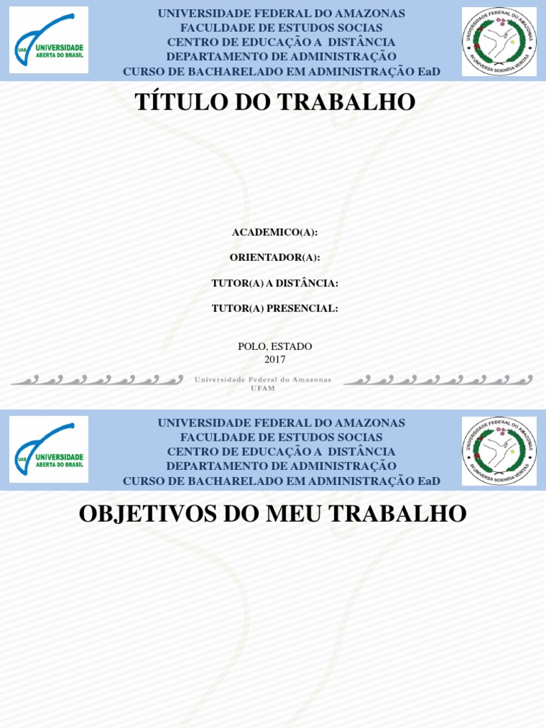 Modelo de PowerPoint - Defesa TCC-ADMINISTRACAO-2017 | PDF | Educação à ...