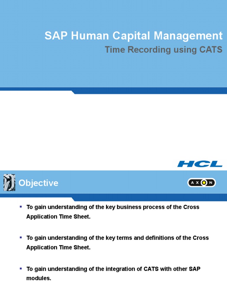 SAP CATS: Time Recording Overview | PDF | Business Process | Customer ...