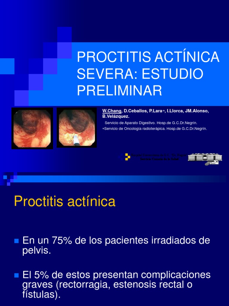 Proctitis Actinica | PDF | Medicina CLINICA | Especialidades Medicas
