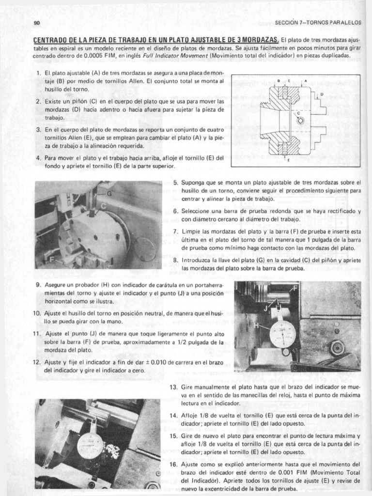Centrado de Pieza en Torno PDF | PDF