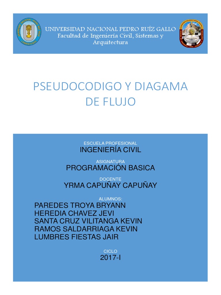 Pseudocódigo y Diagrama de Flujo | PDF | Algoritmos | Lenguaje de programación