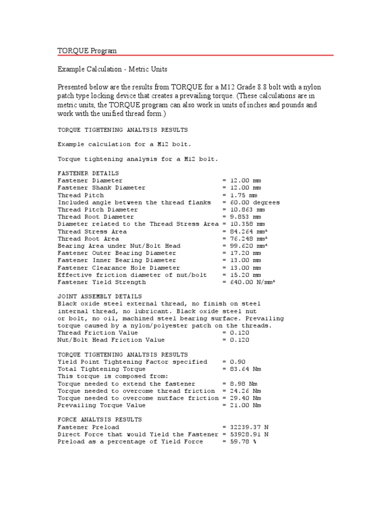 Torque | PDF | Screw | Nut (Hardware)