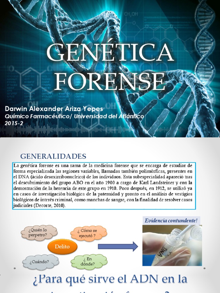 Genética Forense | PDF | Perfiles de ADN | Adn