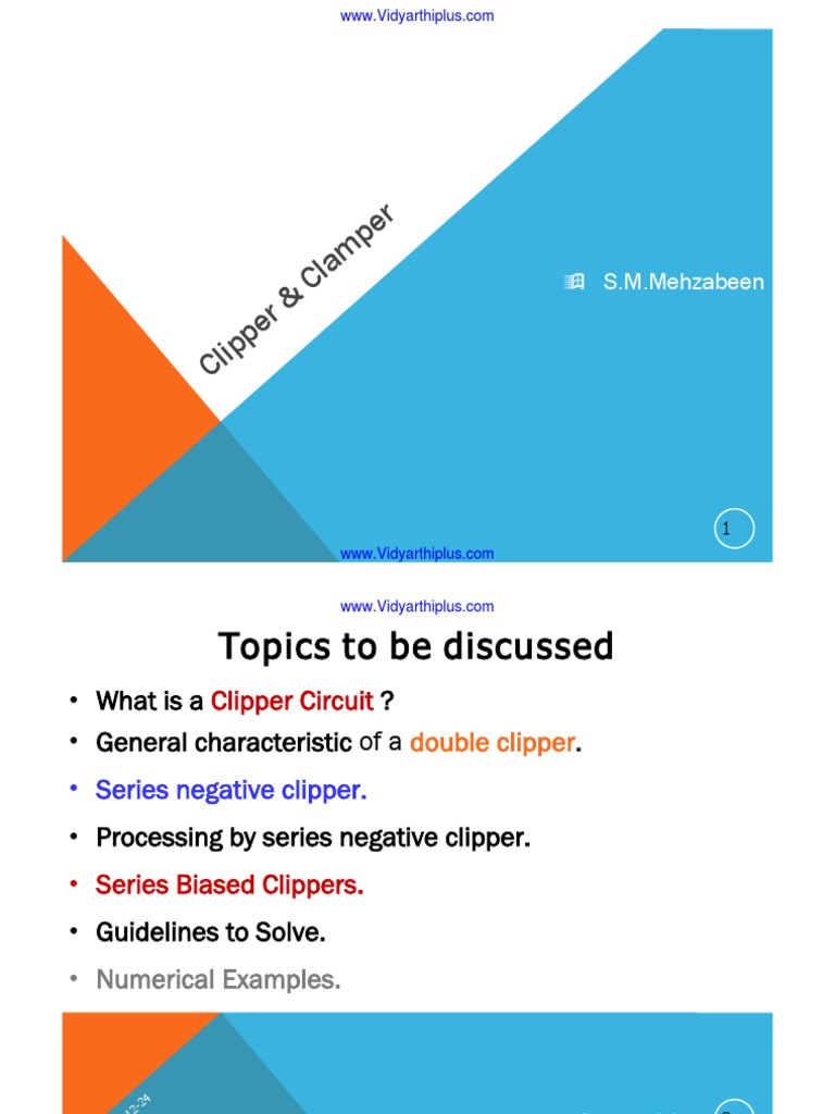 Clipper and Clamper Circuit Overview | PDF | Electronics | Electronic ...