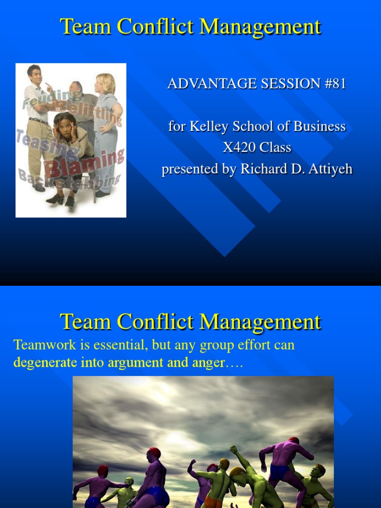 Team Conflict Resolution | PDF | Conflict (Process) | Anger