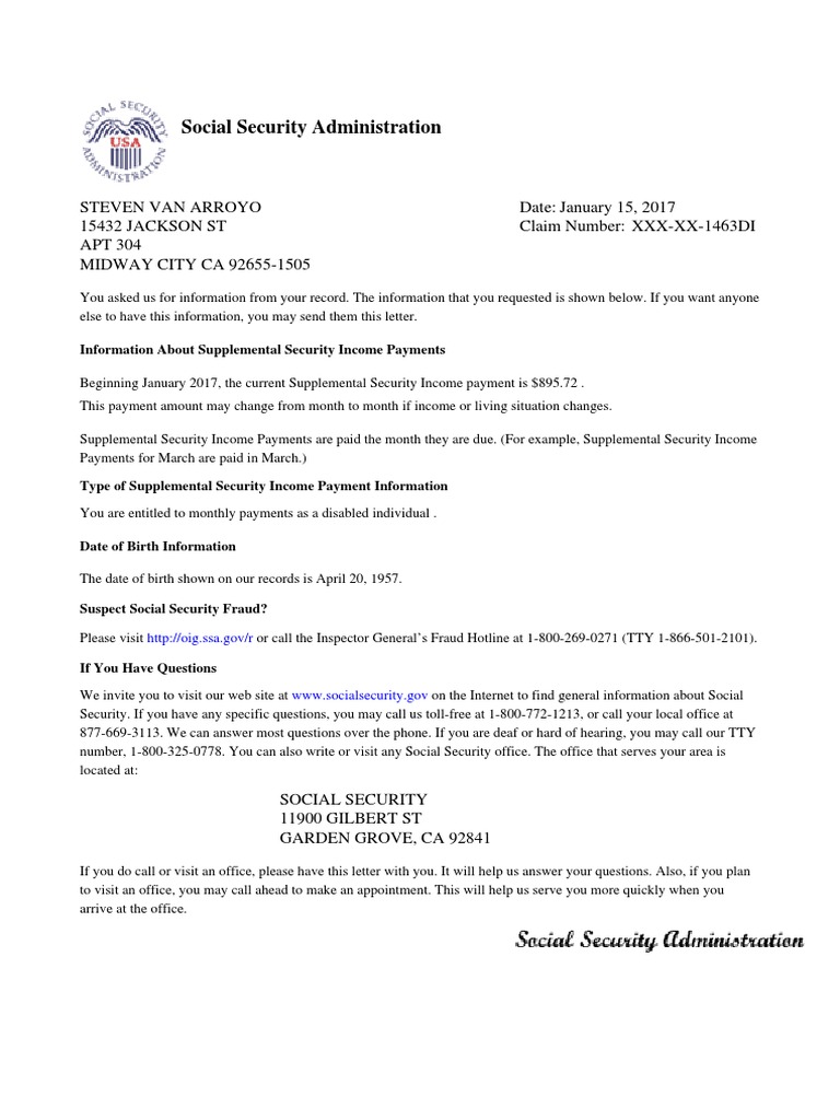 BenefitVerificationLetter PDF | PDF