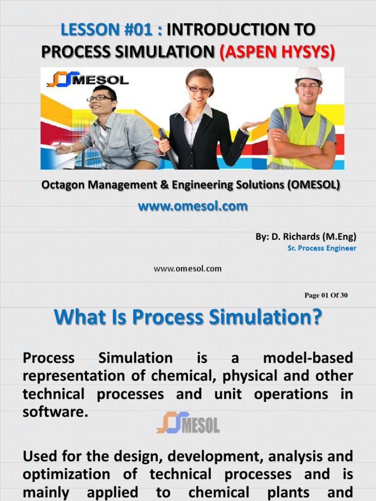 Introduction To Process Simulation (Aspen Hysys) OMESOL by D Richards | PDF | Steady State ...