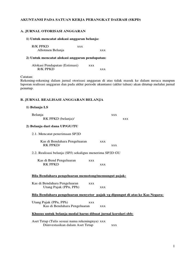 Contoh Akuntansi SKPD | PDF