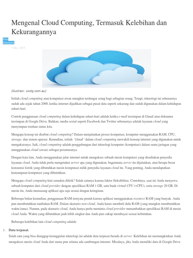 Mengenal Cloud Computing | PDF | Platform Sebagai Layanan | Komputasi Cloud