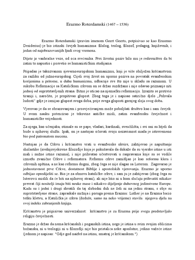 Erazmo Roterdamski | PDF