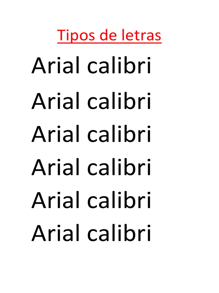 A Comparison of the Arial and Calibri Fonts | PDF