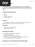 Alluvium and Avulsion in Property Law | PDF | Easement | Property