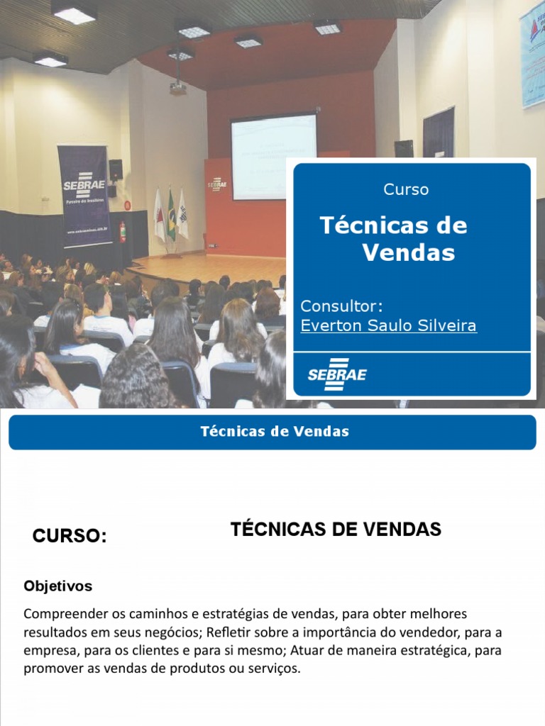 Curso Tecnicas De Vendas Pdf Marketing Business