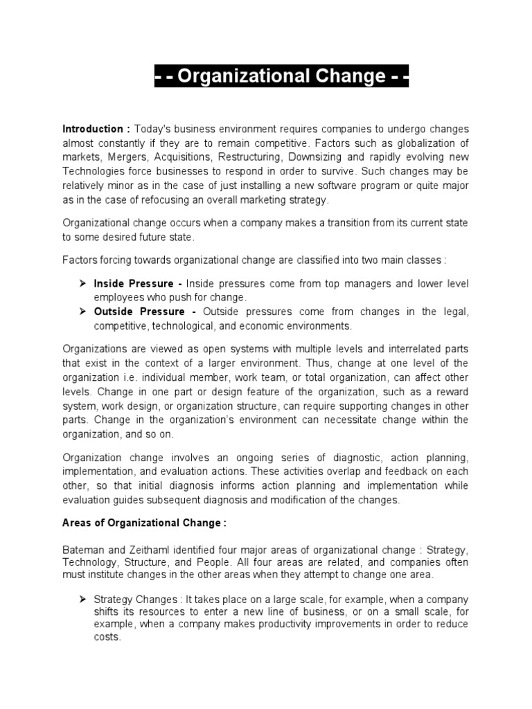 Organizational Change | PDF | Organization Development | Action Research