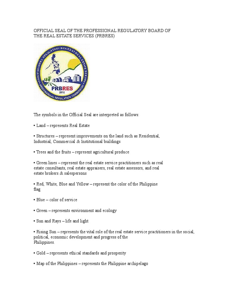 Official Seal of The Professional Regulatory Board | PDF | Nature