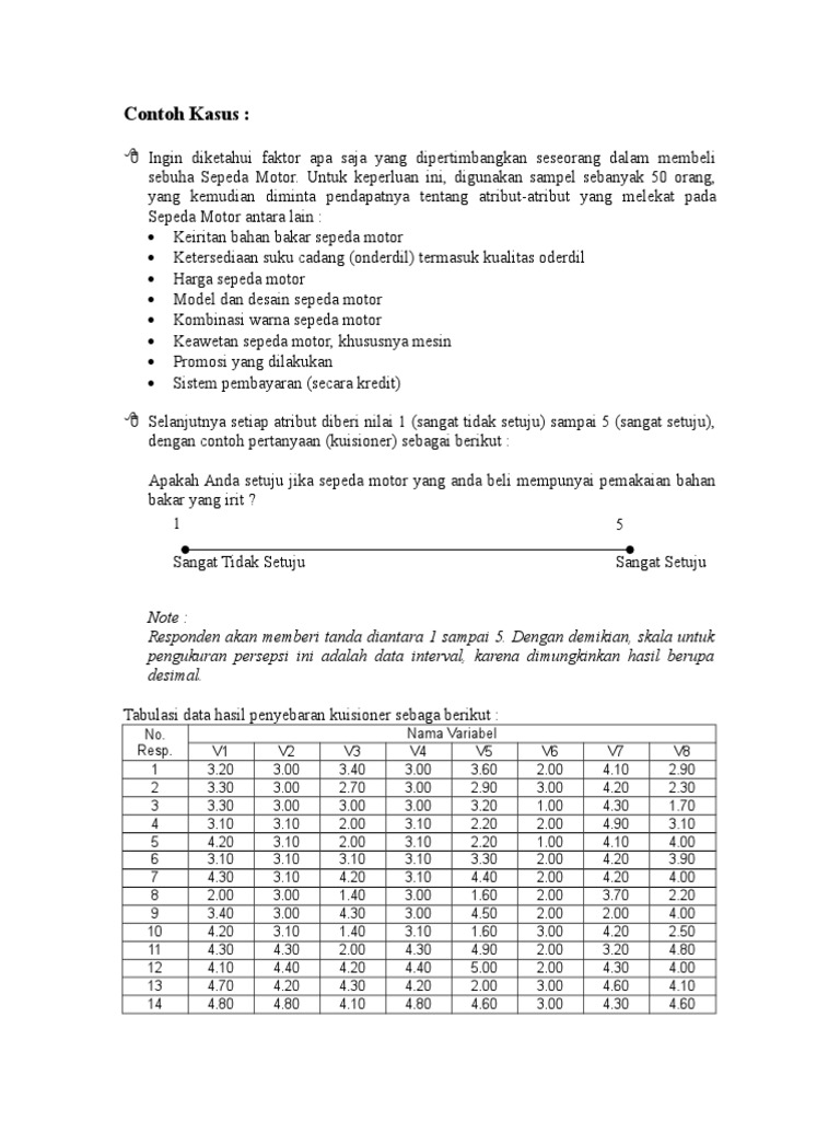 Contoh Kasus EFA | PDF