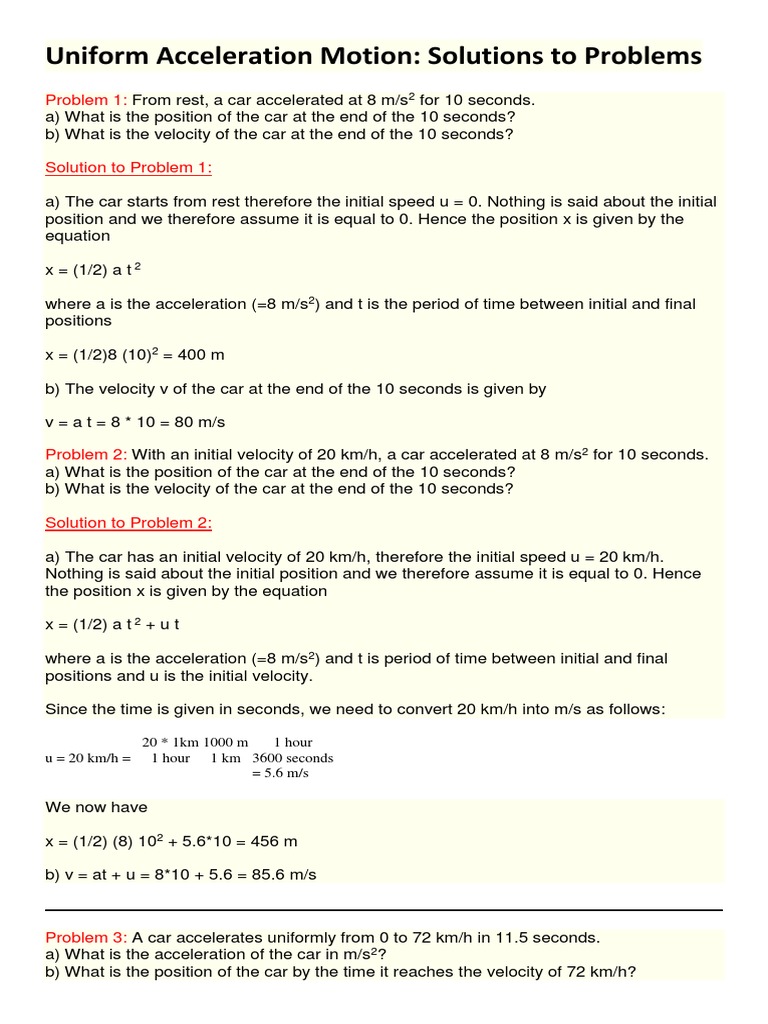 Uam | PDF | Acceleration | Velocity