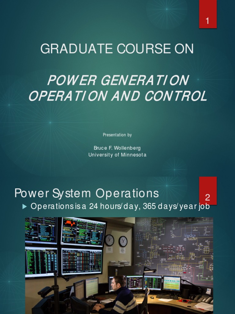 Graduate Course On: Power Generation Operation and Control | PDF