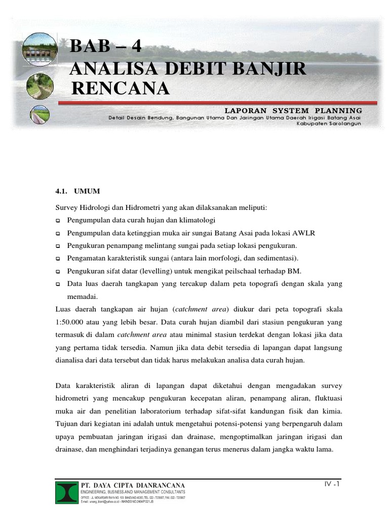 08 Bab 4 Analisa Debit Banjir | PDF