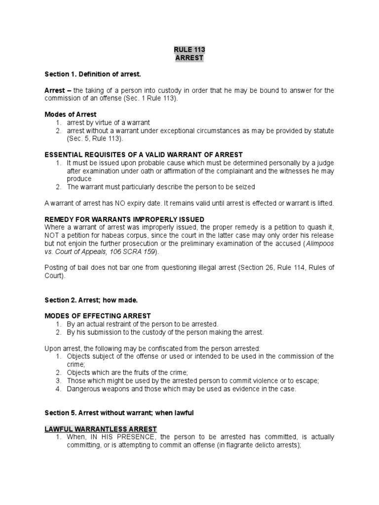 Arrest, Search and Seizure | PDF | Search And Seizure | Search Warrant