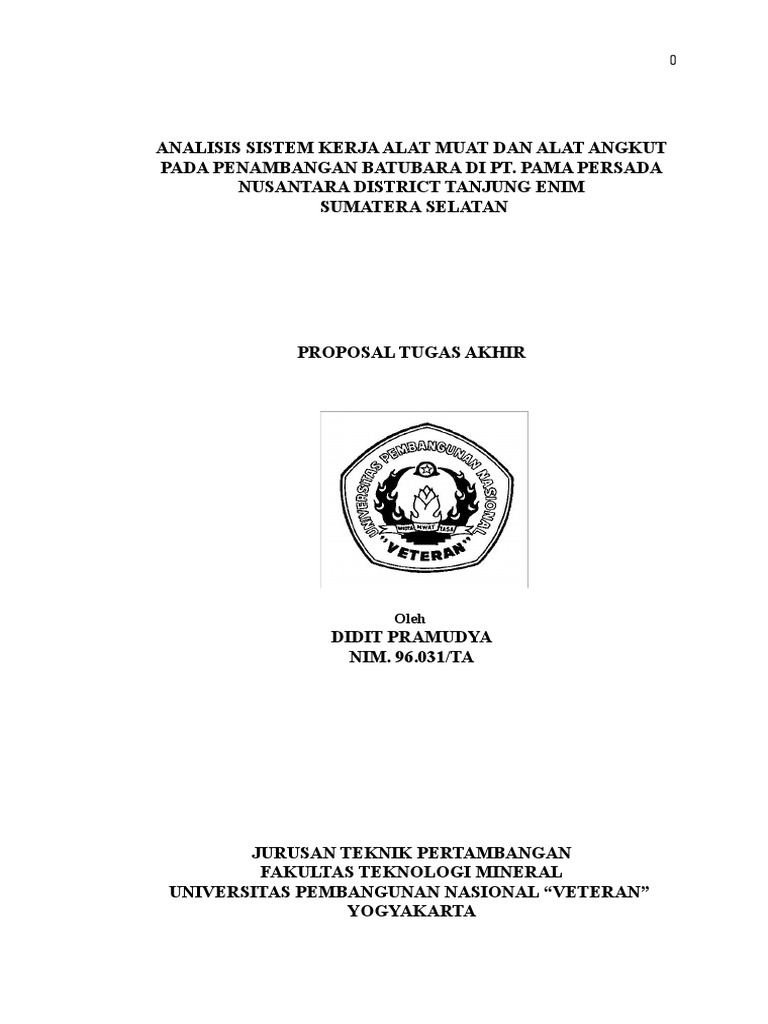 Analisis Sistem Kerja Alat Muat Dan Alat Angkut Pada Penambangan ...