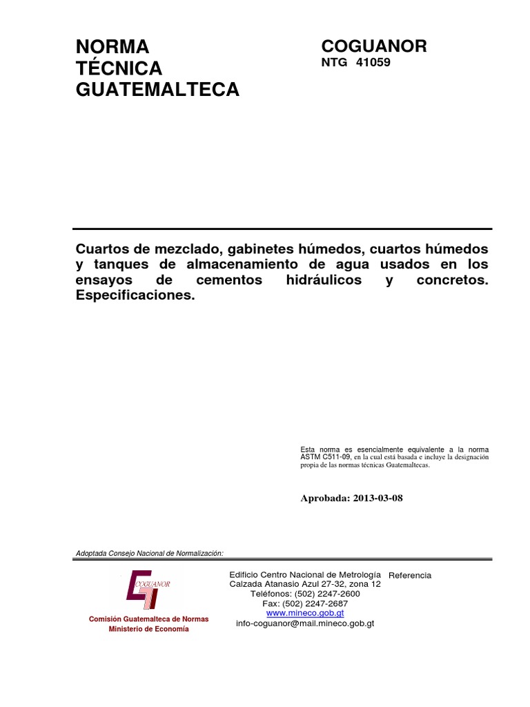 Astm c511-09 Norma NTG 41059 PDF | PDF