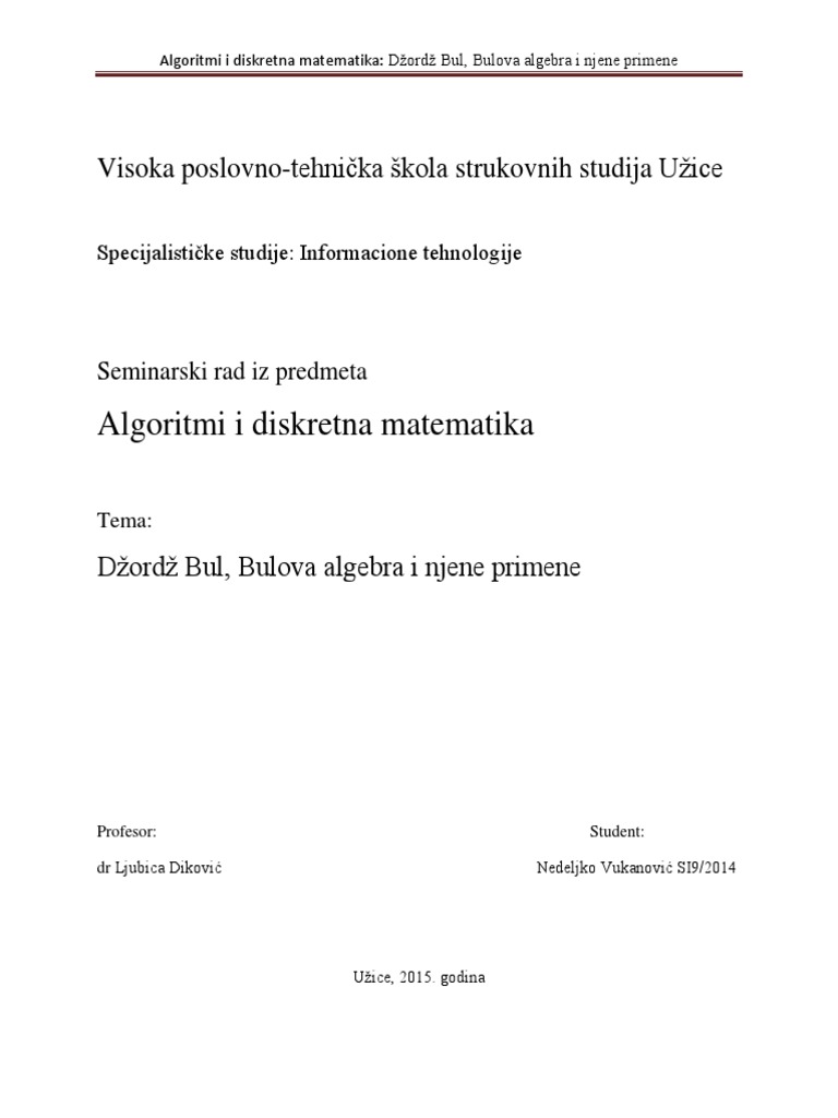 Bulova Algebra | PDF