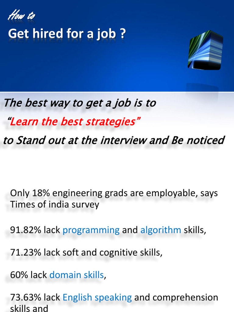 Get Hired For A Job ?: How To | PDF | Recruitment | Computing