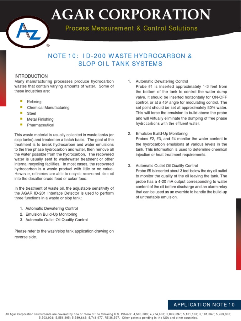 Slop Oil Tank Treatment Solutions | PDF | Oil Refinery | Petroleum