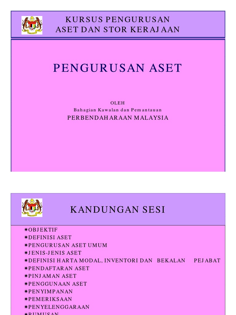 Kursus Pengurusan Aset dan Stor Kerajaan | PDF