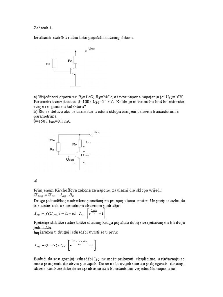 Elektronicki Sklopovi Auditorne Vjezbe 1 | PDF